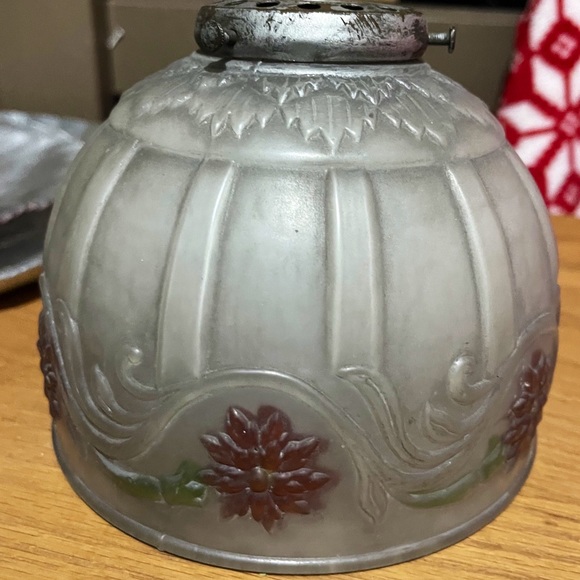 vintage light cover | Accents | Vintage 94s Decorated Glass Light ...